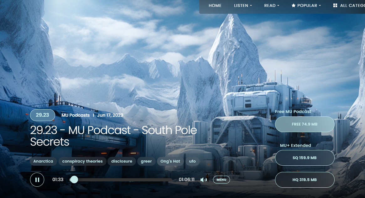 29.23 – MU Podcast – South Pole Secrets – Joseph Matheny